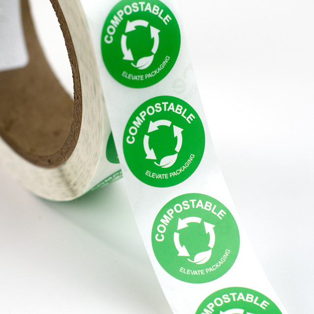 Compost Stickers | 1.1" Round Pre-Printed