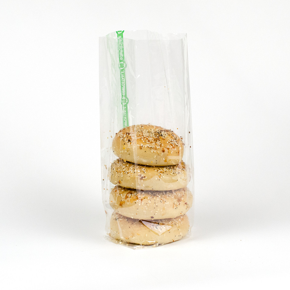 Compostable Cellophane Bags 4.25 x 3.25 x 12"
