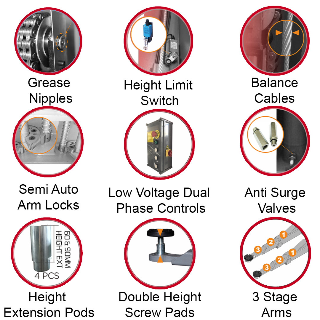 Automatic Car Ramp | 4 Tonne 2 Post LIft | 1 And 3 Phase 2 Post Lift