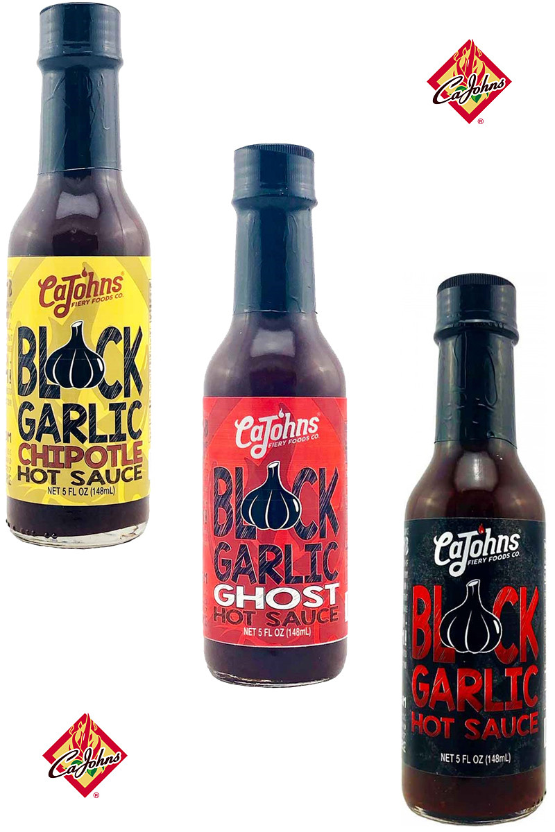 CaJohn's Black Garlic Hot Sauces 3 Pack
