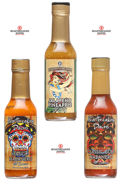 Heartbreaking Dawns Milder Hot Sauce 3 Pack