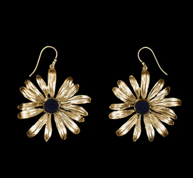 Earrings ~ Black-Eyed Susan Wire - Twigs & Leaves Gallery