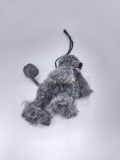Felted Dog ~ Grey Poodle - Twigs & Leaves Gallery