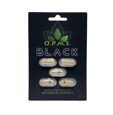 O.P.M.S. Black - Kratom Extract Capsules