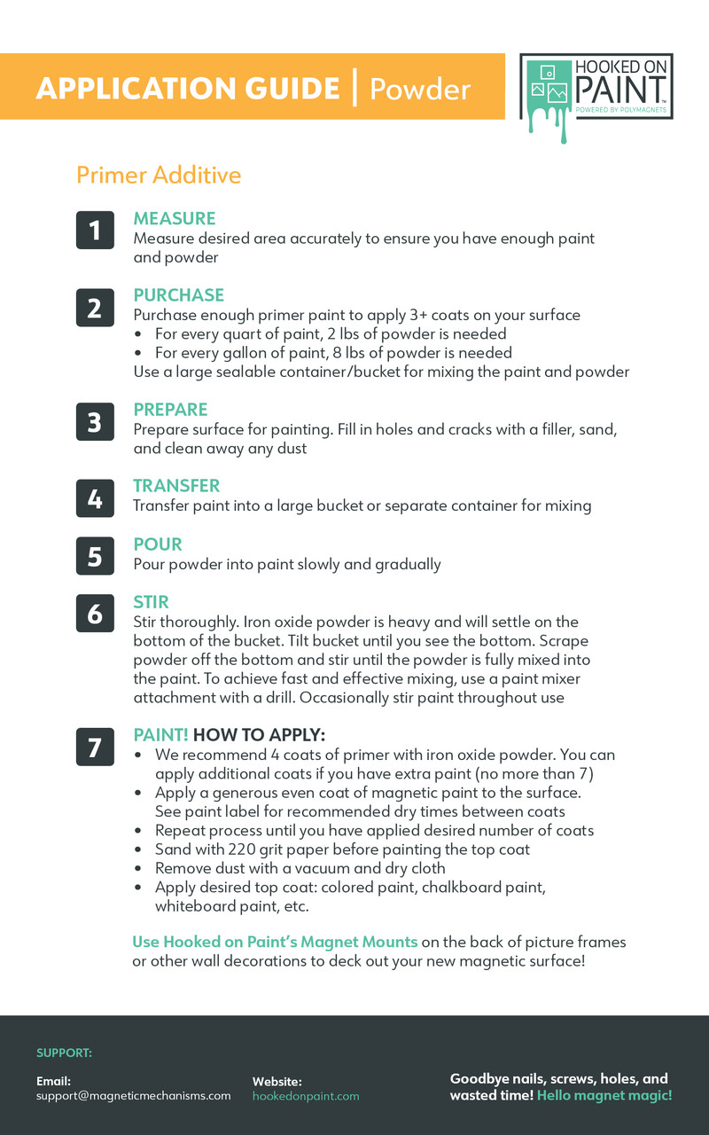Hooked on Paint - Polymagnet "Smart Magnets" & Primer Kit (QUART)