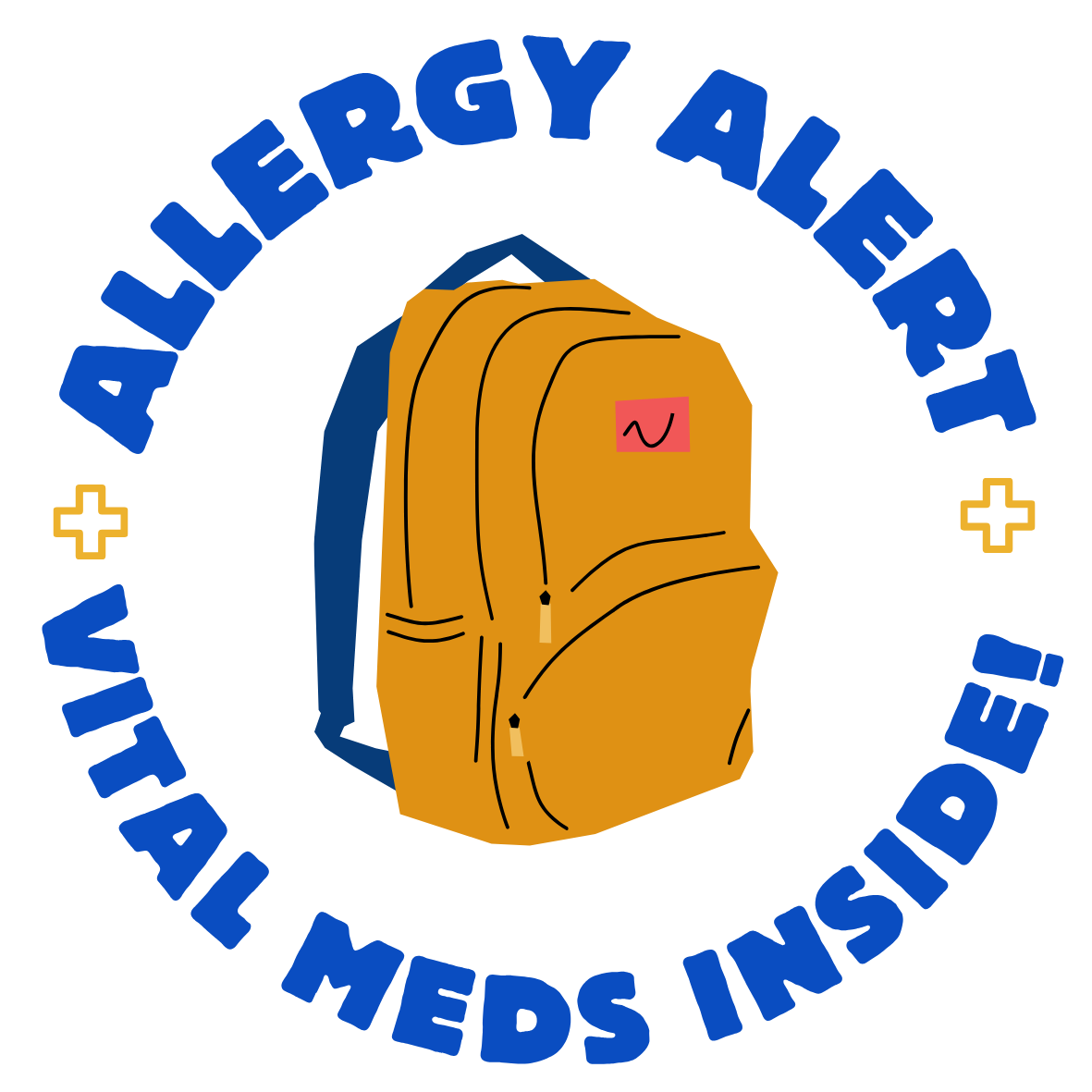 Allergy Alert Sticker Pack | 10 Allergy Safety Stickers