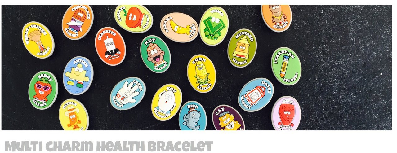 Allermates Multi Charm Allergy Bracelet (Bracelet Only) - Allergy ...