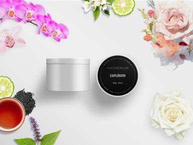 Explosion - Flowerbomb perfume inspired wood wick travel tin