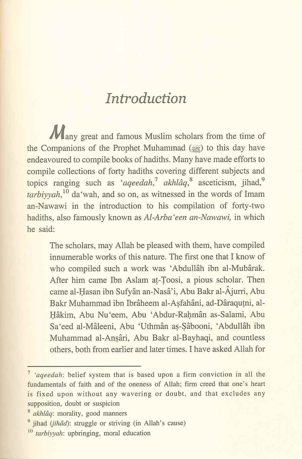 Forty Hadiths On Good Moral Values