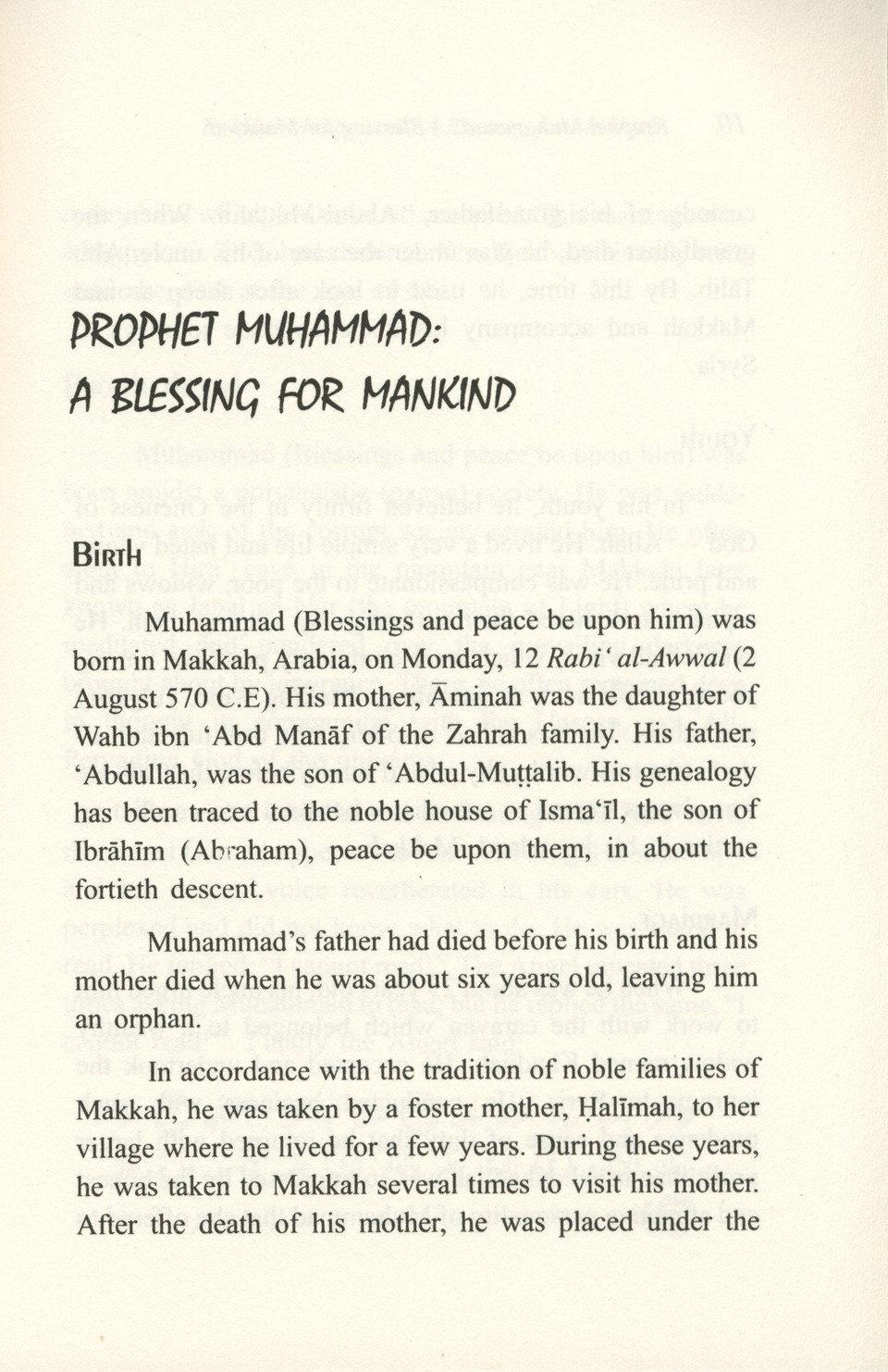 Prophet Muhammad A Blessing For mankind