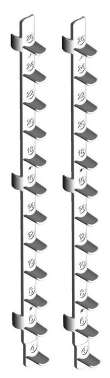 Bulk Packaged Jump Cup Strips- White - Clip and Go Agility