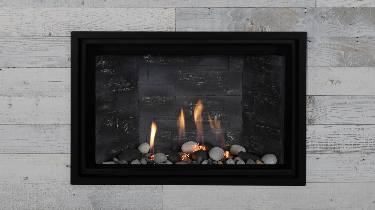 DelRay Square 34" Direct Vent Gas Fireplace - Basic Model