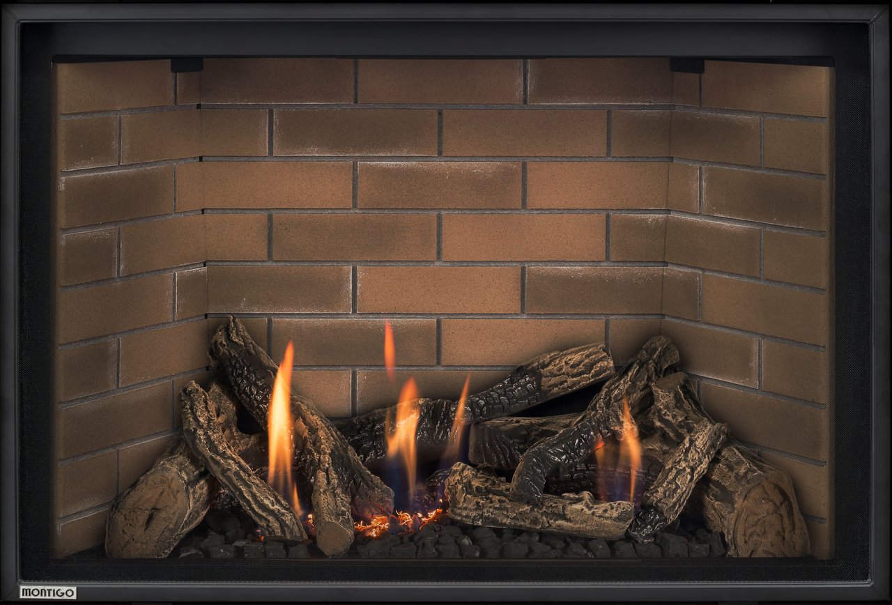 DelRay Square 38" Direct Vent Gas Fireplace - Basic Model