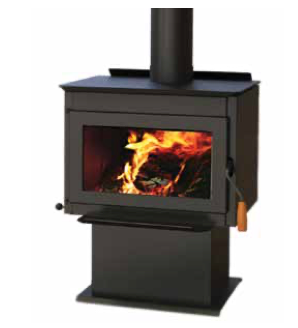Ironstrike Tahoma 1600 Wood Burning Stove with Steel Door - T160GL