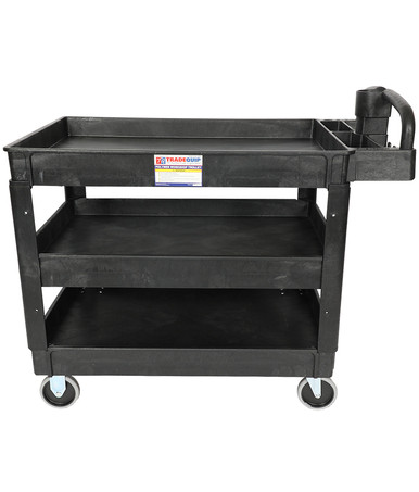 Workshop Trolley Wide – 3 Tray Polymer | Heavy Duty Multi-Level Utility ...
