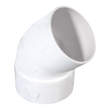 S & D 3" PVC 45 Elbow Street