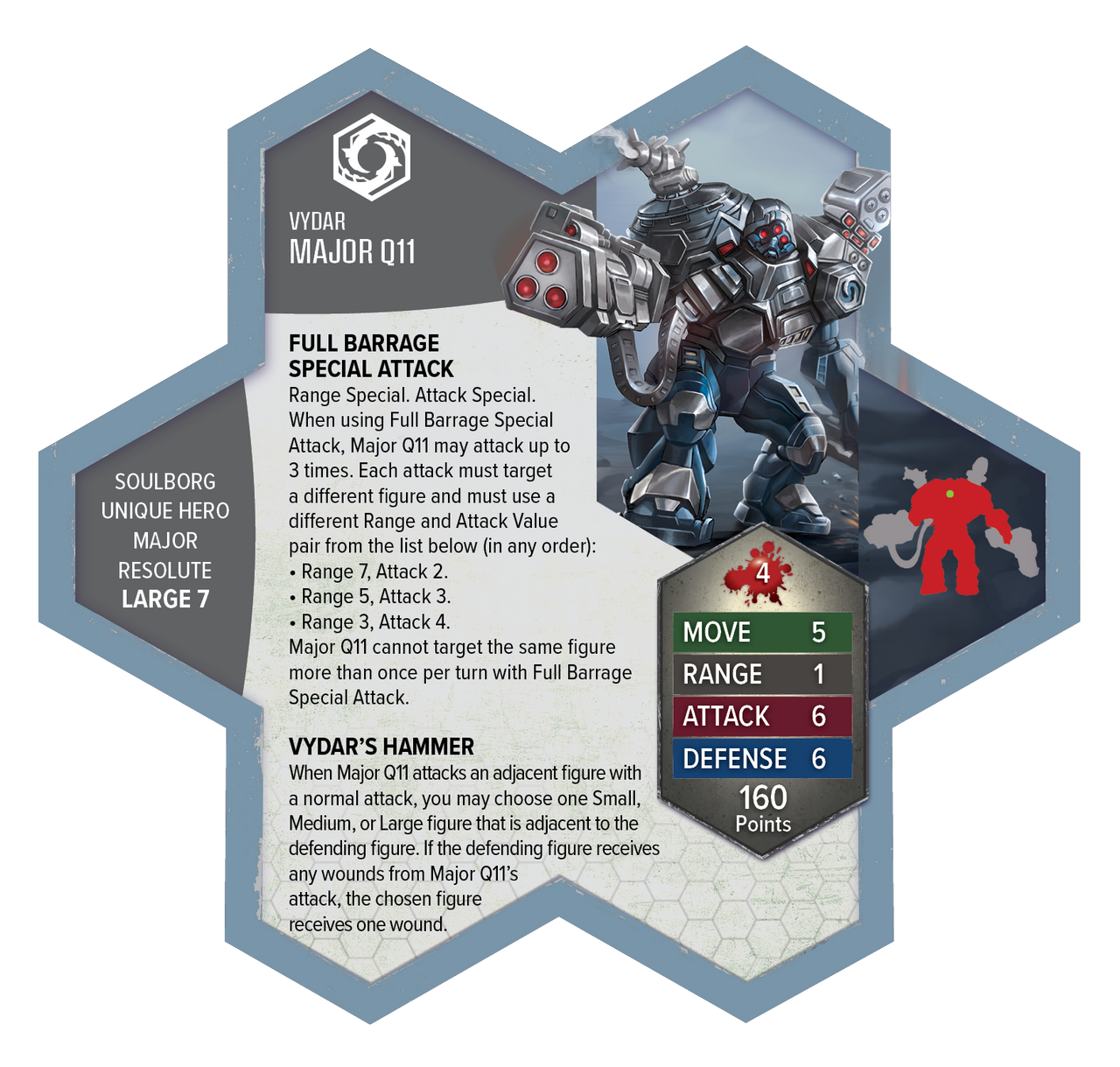 Heroscape: Major Q11 Miniature Promo - Renegade Game Studios - EU