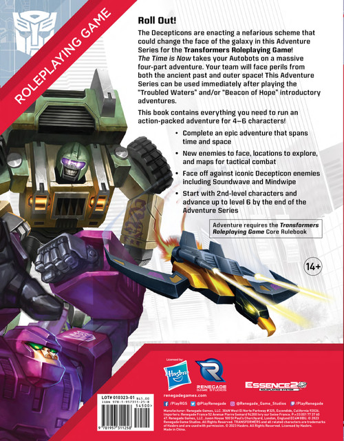 Transformers Roleplaying Game The Time is Now Adventure Book