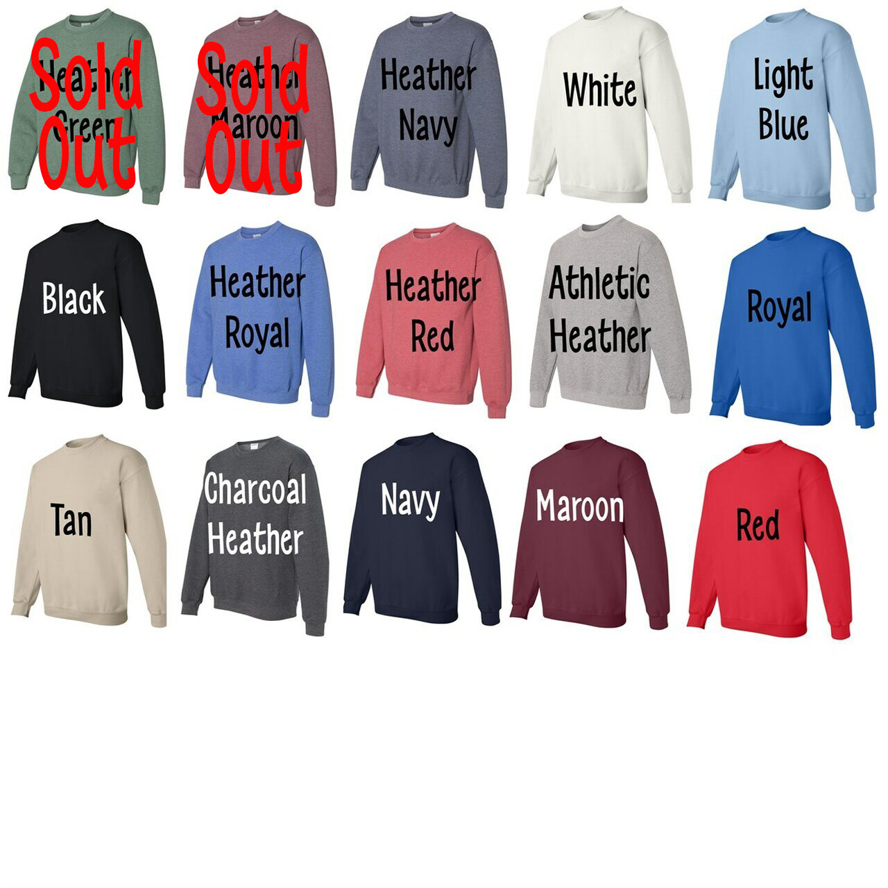 Gildan Crew Neck Sweatshirt - Simply Tees
