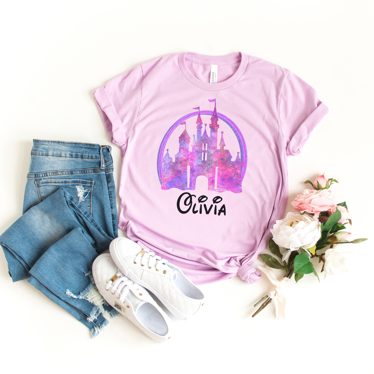 Personalized Watercolor Castle Tee - Simply Tees
