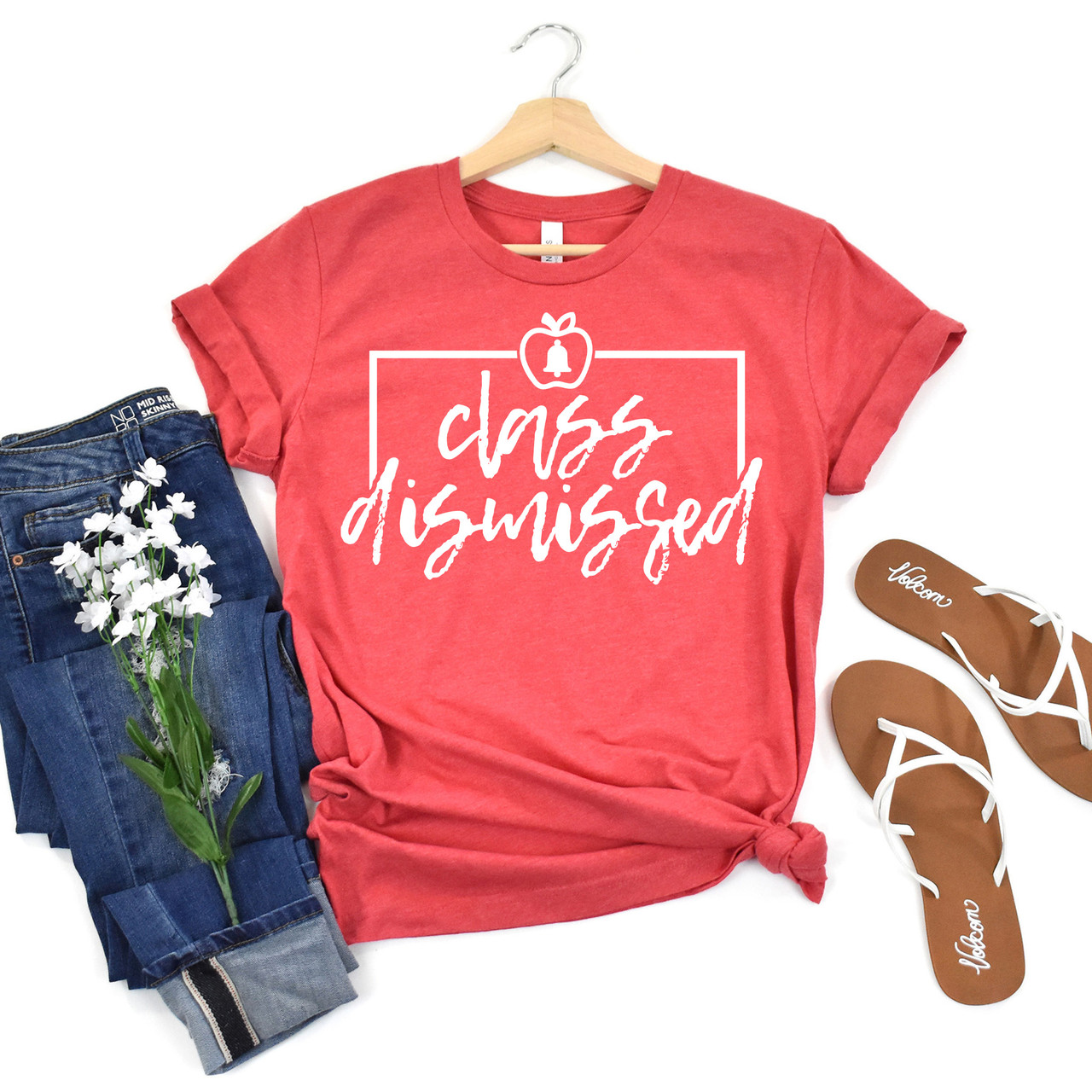 Class Dismissed Tee White Ink - Simply Tees