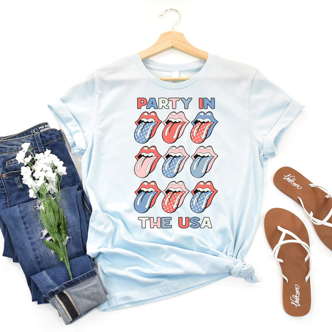 Party in the USA Lips Tee - Simply Tees
