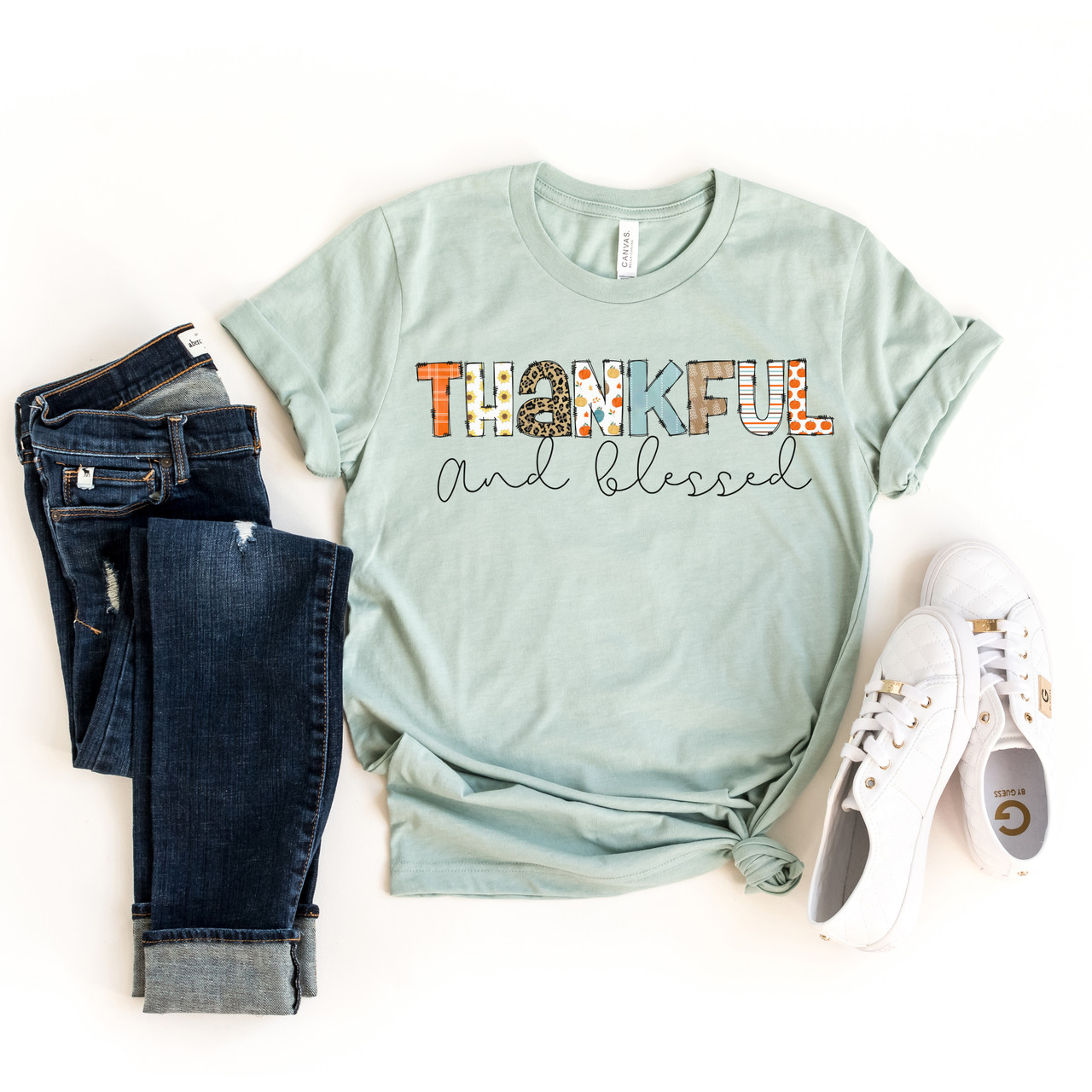 Thankful and Blessed Tee - Simply Tees