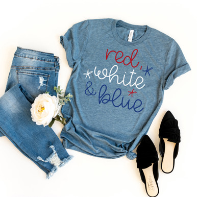 Red White and Blue Fireworks Tee - Simply Tees