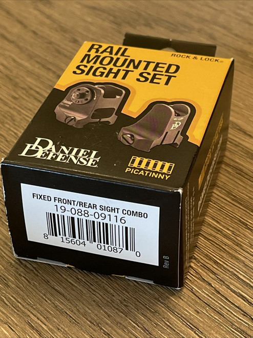 NEW OEM DANIEL DEFENSE RAIL MOUNTED DD SIGHT SET FRONT/REAR same day ...