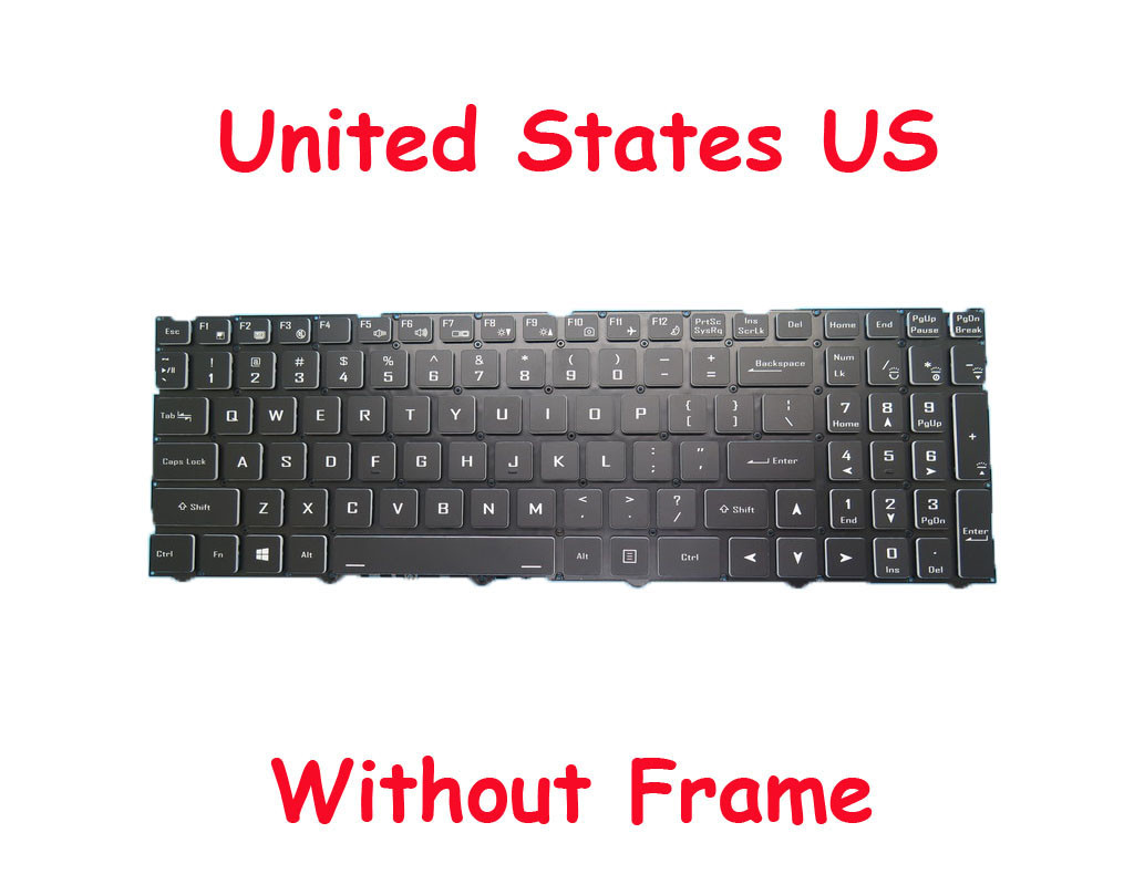 Laptop Keyboard For CLEVO PB50 PB70 PB51 PB71 CVM18H930094301 6-80 ...