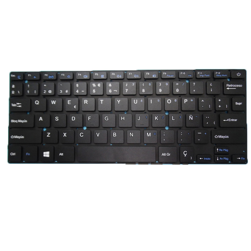Laptop Replacement Keyboard For EXO Smart E16 E18 E19 Spanish SP black ...