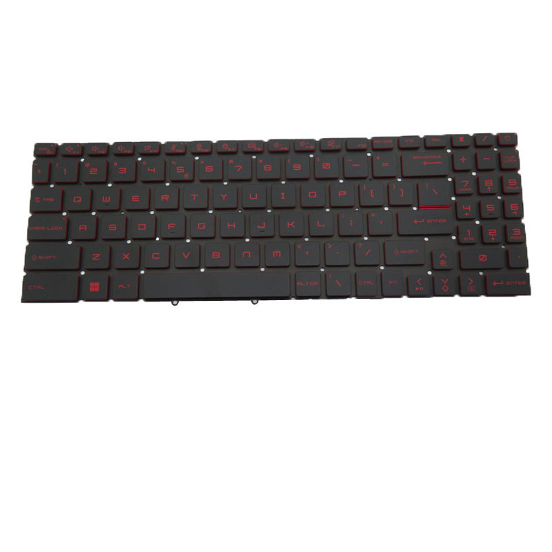 Red Laptop Monochrome Backlit Keyboard For MSI NSK-FG0DBN 01 ...