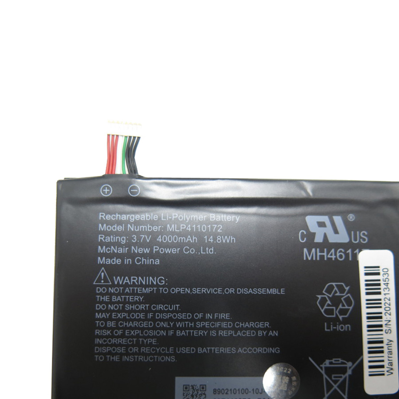 Laptop Battery For McNair MLP4110172 3.7V 4000mah 14.8Wh - Linda parts