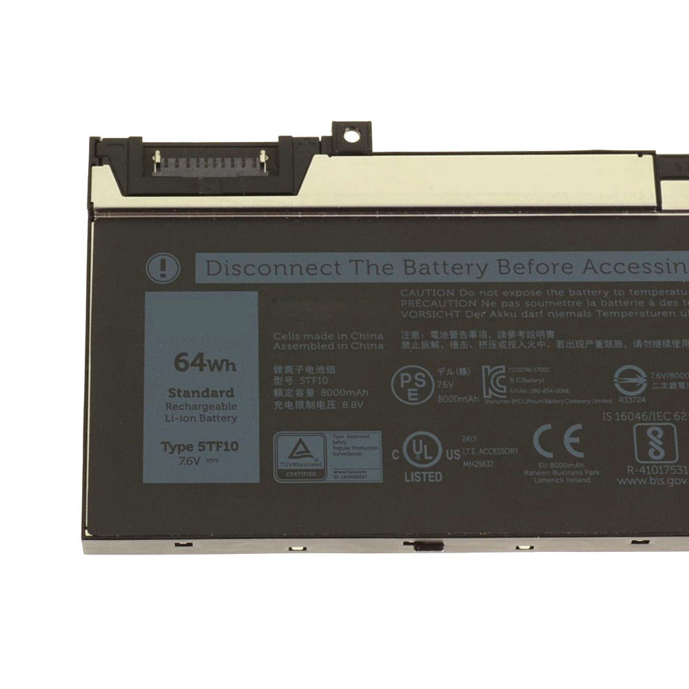 Laptop Battery For DELL Precision 7530 7540 7730 7740 5TF10 Compatible ...