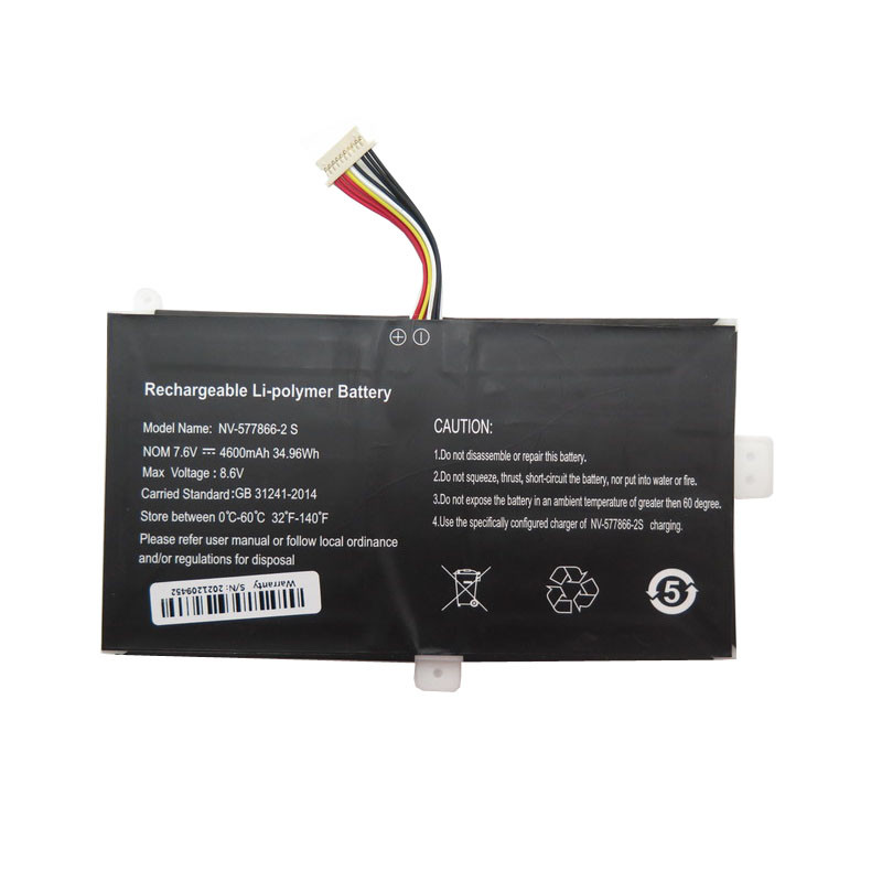 Laptop Battery For Basics NV-627871-2S 627871-2S 7.6V 5200mAh 10PIN ...