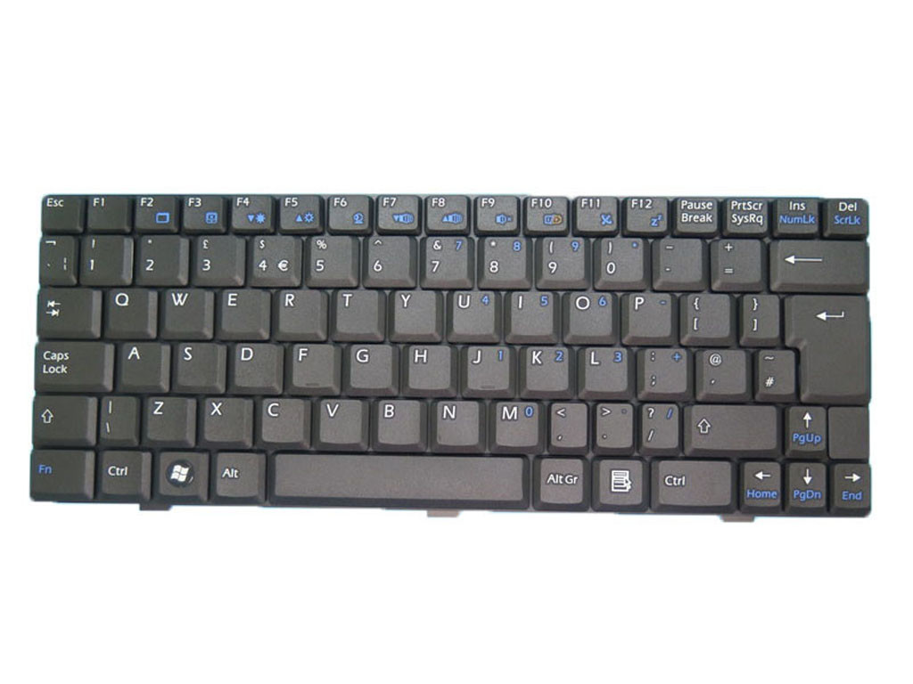 Laptop Keyboard For MSI U100 U100X U120 U90X UK United Kingdom DOK ...
