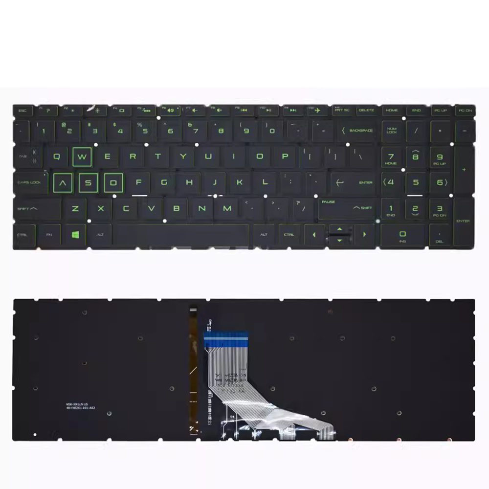 Laptop Keyboard For HP Pavilion Gaming 15-DK000 With Green Backlit Non ...