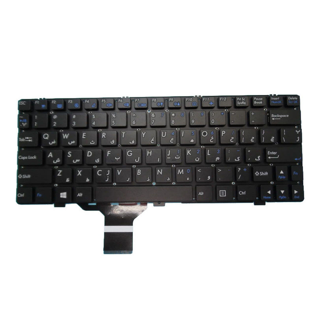 Laptop Keyboard For Proline M1111 Farsi FS Black Without Frame New - Linda parts