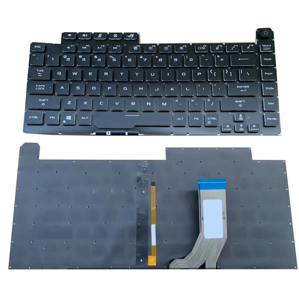 Laptop Keyboard For ASUS ROG Strix G GL531GT Black Without Frame With ...