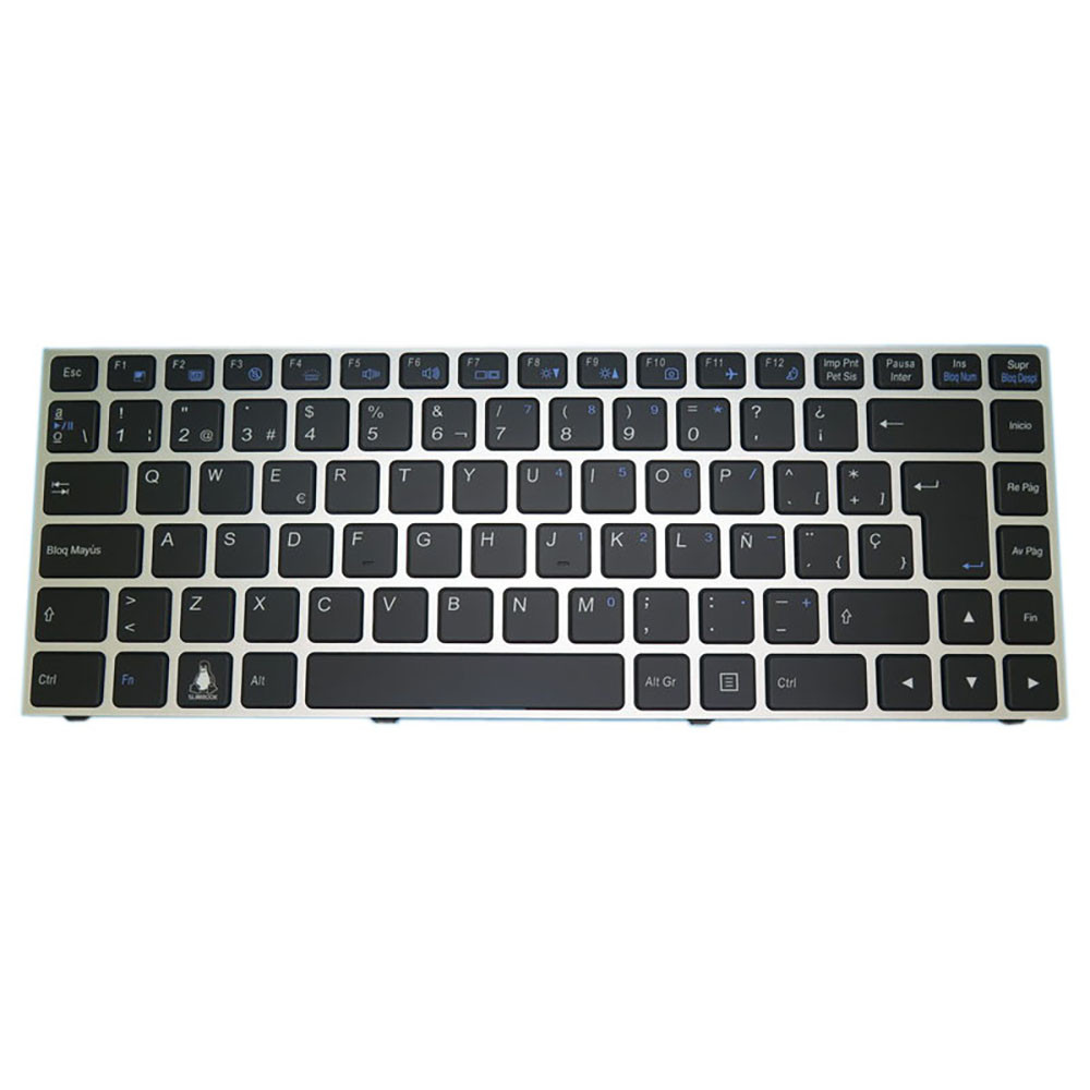 Laptop Keyboard For Ekimia Drift N131 N141 Spain SP Black With Silver ...