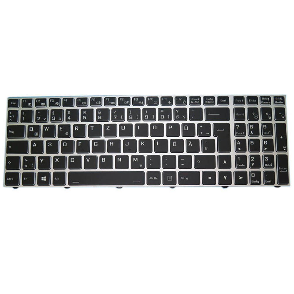 Laptop Keyboard For Ekimia Bionic 1 Germany GR With Silver Frame With ...