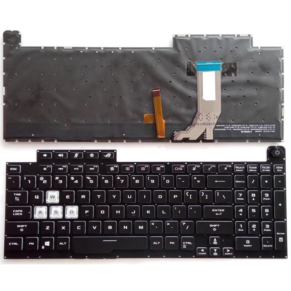 Laptop keyboard For ASUS ROG Strix G GL731GU Black With RGB Backlit ...