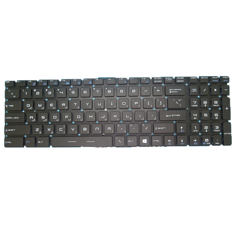Laptop Backlit Keyboard For MSI Alpha 15 A3DC A3DD A4DE Farsi FS Black ...
