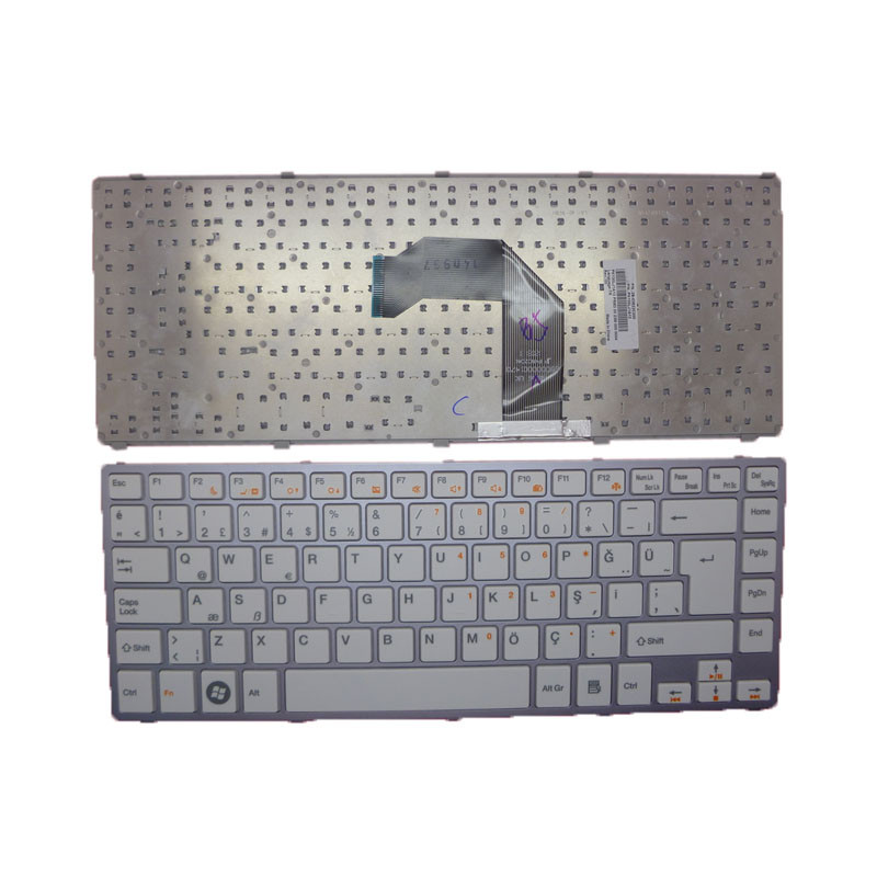 White Laptop Replacement Keyboard For Login QAL30 Turkish TR With ...