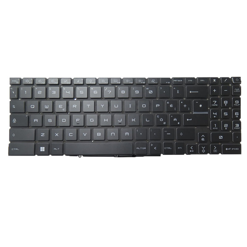 Black New Laptop Per Key No Backlit Keyboard For MSI Summit E16 Flip ...