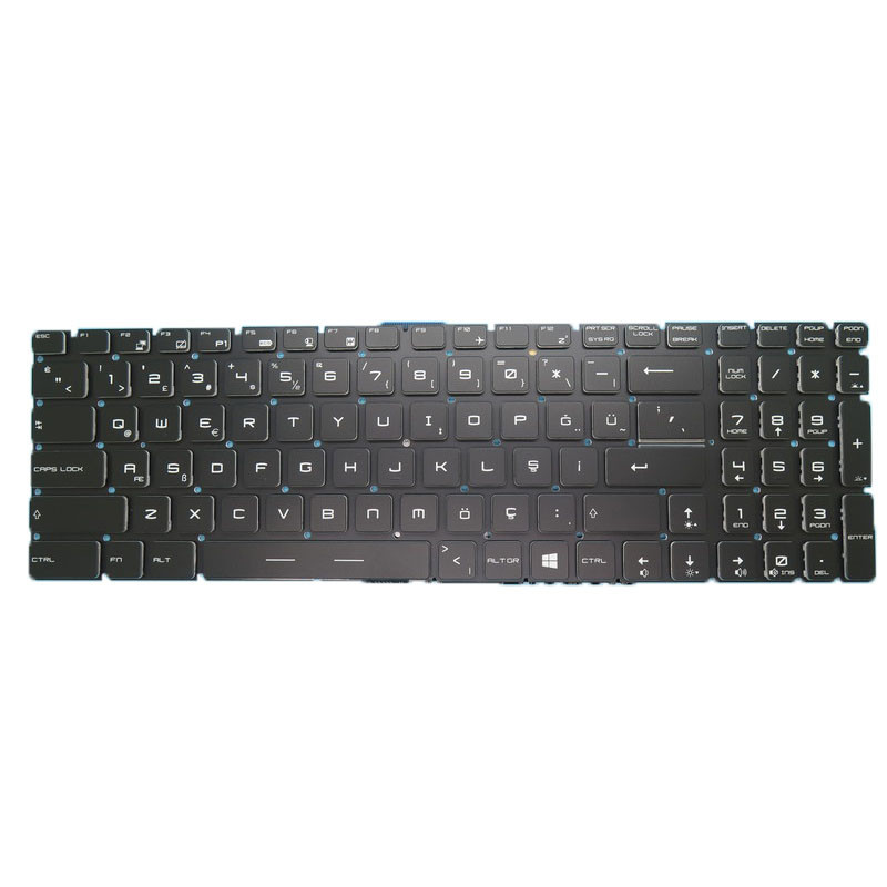 Black New Laptop Backlit Keyboard For MSI PE70 2QE 6QD 6QE Turkish TR ...