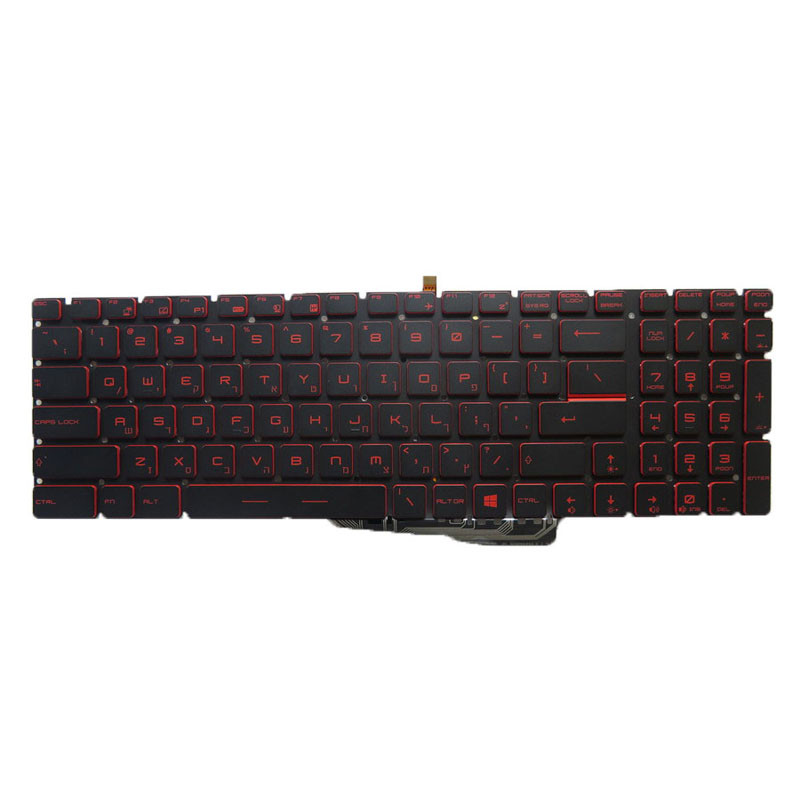 Black New Laptop No Backlit Keyboard Red Word For MSI Alpha 15 A3DC ...