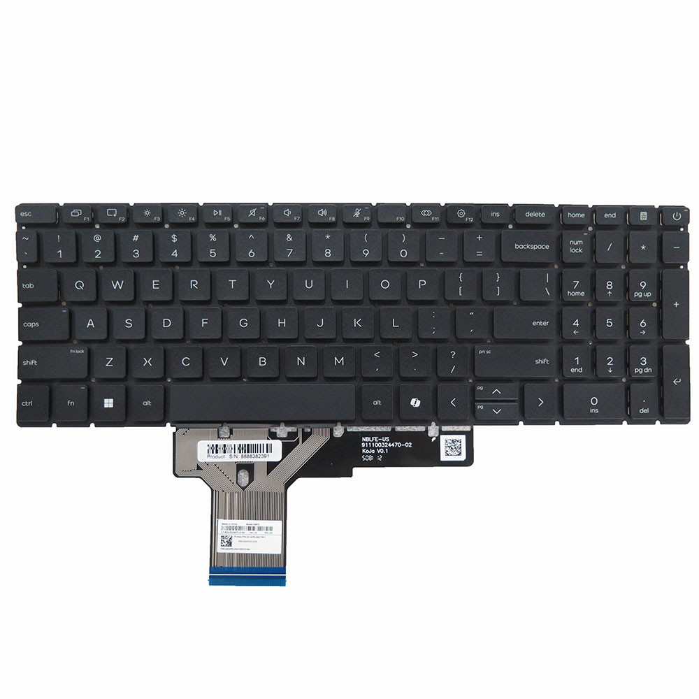 Laptop Keyboard For HP 2H-AFEUSQ17811 911100324470-02 without backlit ...