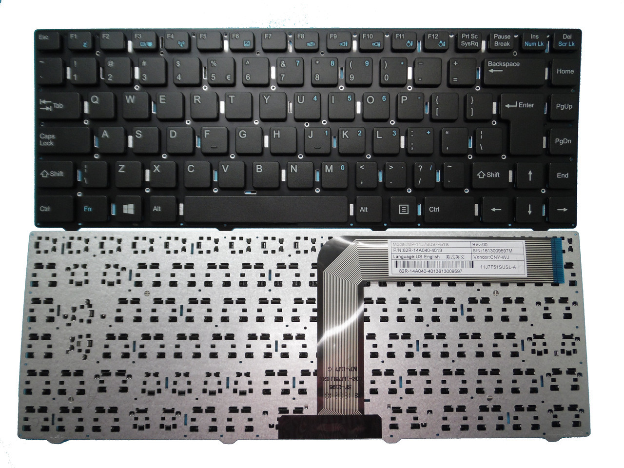Laptop Keyboard For Shuttle E14 MP-11J78US-F51S 82R-14A040-4013 ...