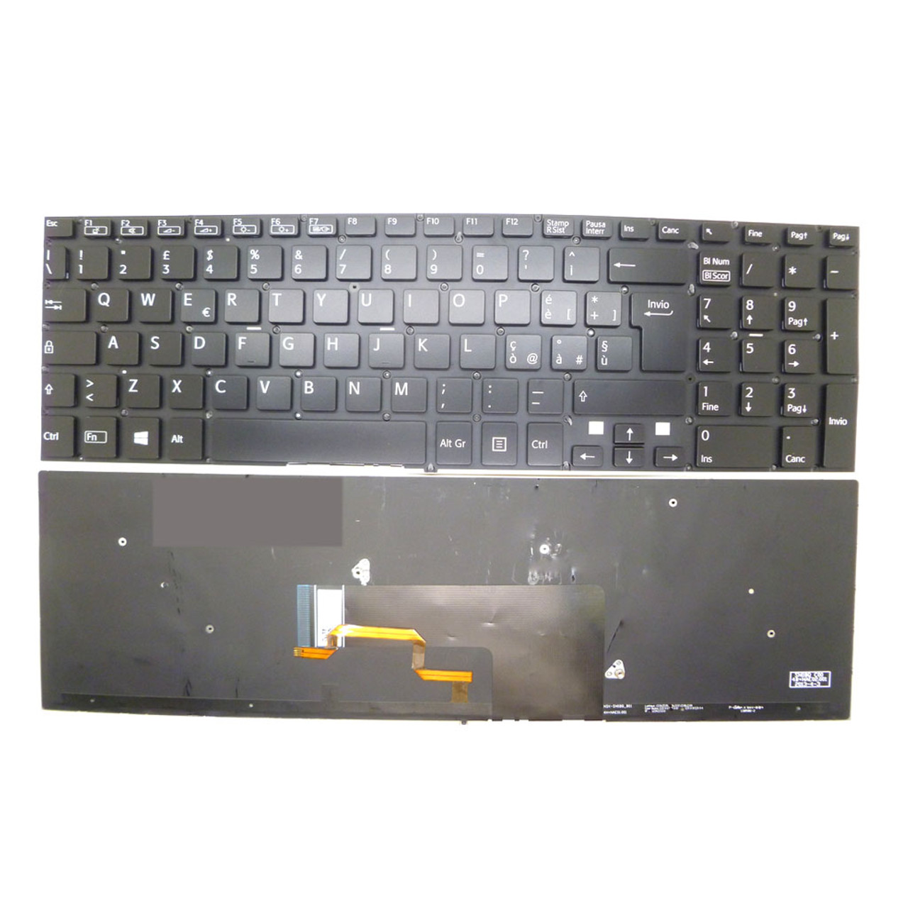 Laptop Keyboard For SONY For VAIO SVF152 SVF153 Series 9Z.NAEBQ.00E 149240661IT Italian IT Black ...